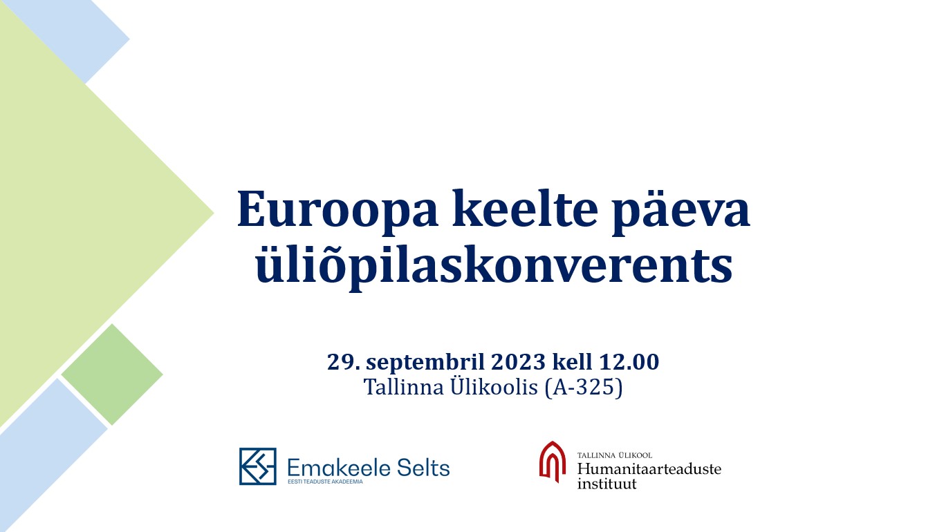 Euroopa keelte päeva üliõpilaskonverents 29.09.2023 – Emakeele Selts